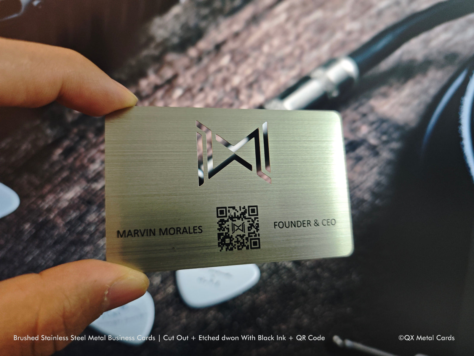 Stainless Steel Business Cards | Custom Metal Cards | QX Metal Cards
