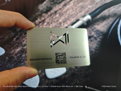 Custom Stainless Steel Business Cards | Durable Metal Name Cards – QX ...