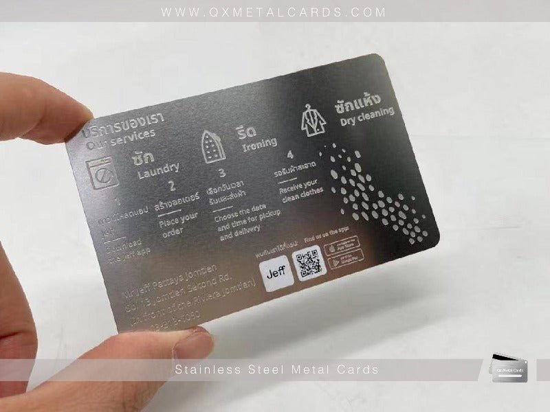 Custom Stainless Steel Business Cards | Durable Metal Name Cards – QX ...